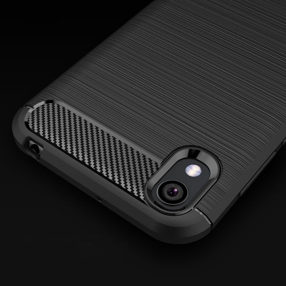Flexi Slim Carbon Fibre Case for Huawei Y5 2019 (Black)